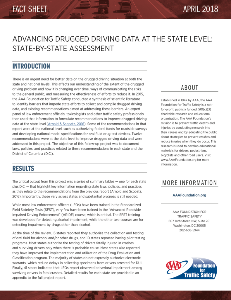 Advancing Drugged Driving Data at the State Level: State-by-State ...