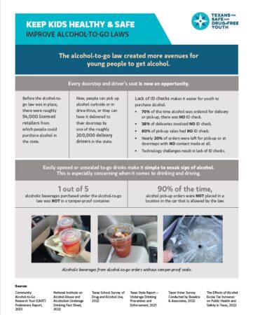 Improve Alcohol To-Go Laws – Texas Impaired Driving Task Force